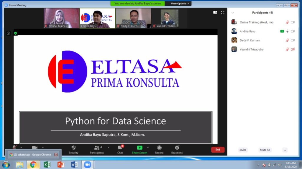 Online Training Python For Data Science - Info Training dan Sertifikasi