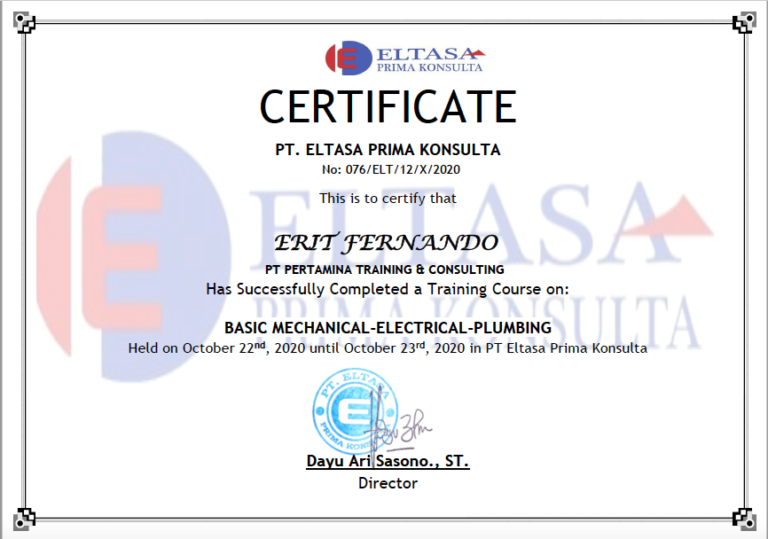 Sertifikat - Info Training dan Sertifikasi